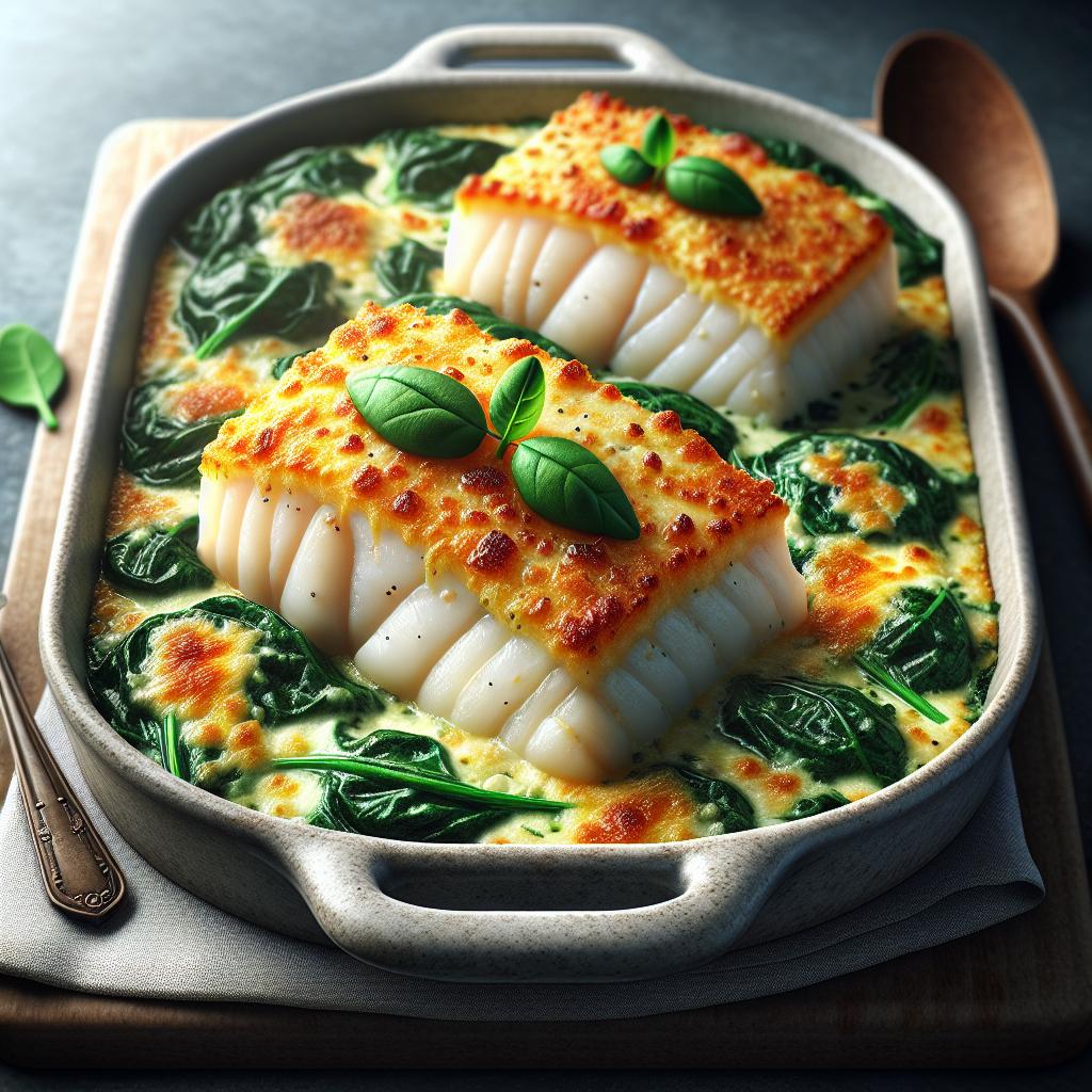 Cod with Spinach Gratin - Home