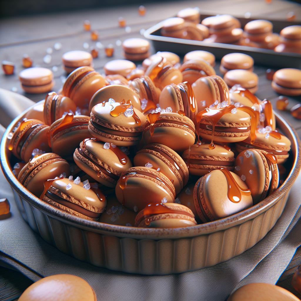 Salted Caramel Macarons - Home