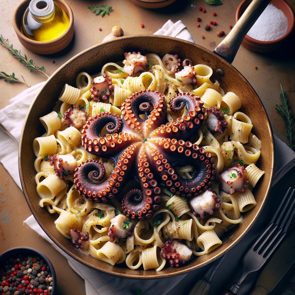 Pasta con polpo alla galiziana - Home