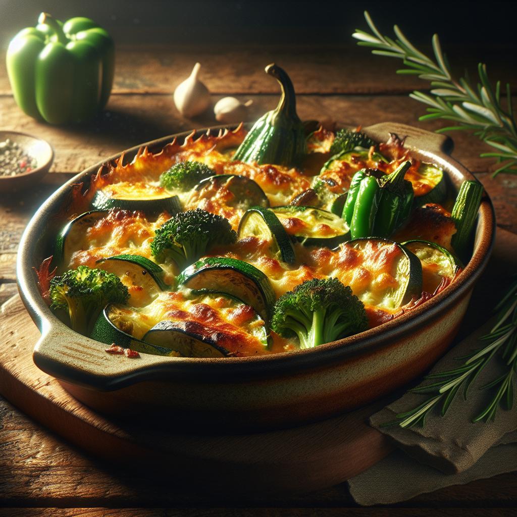 Baked Gratinated Vegetables - Home
