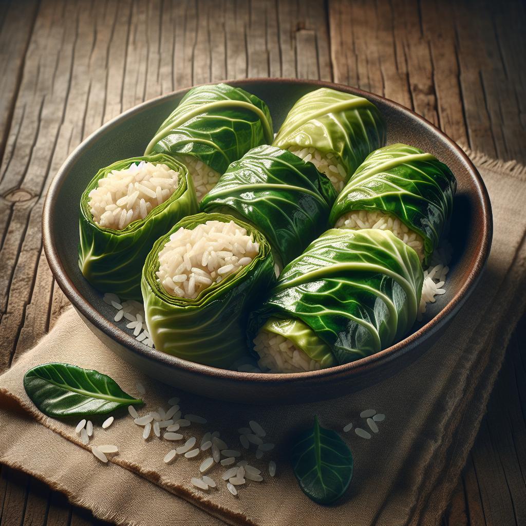 Cabbage rolls with rice - Home