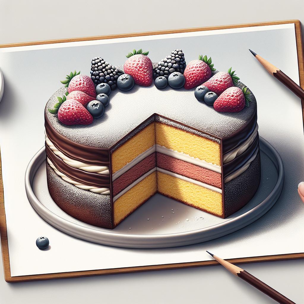 Bicolour Cake - Home