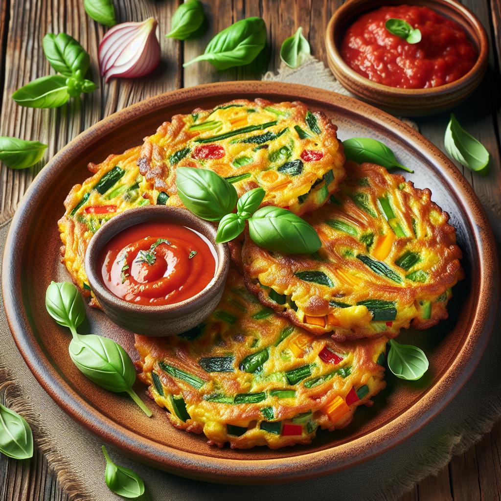 Crispy Vegetable Fritters - Home