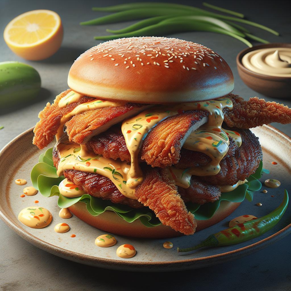 Duck Burger with Citrus Mayo - Home