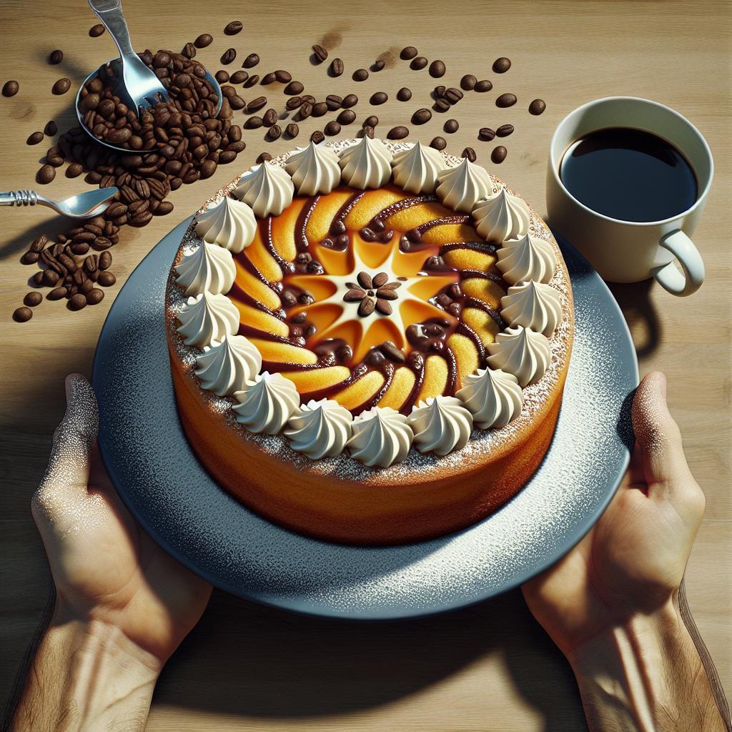 Coffee Angel Cake - Home