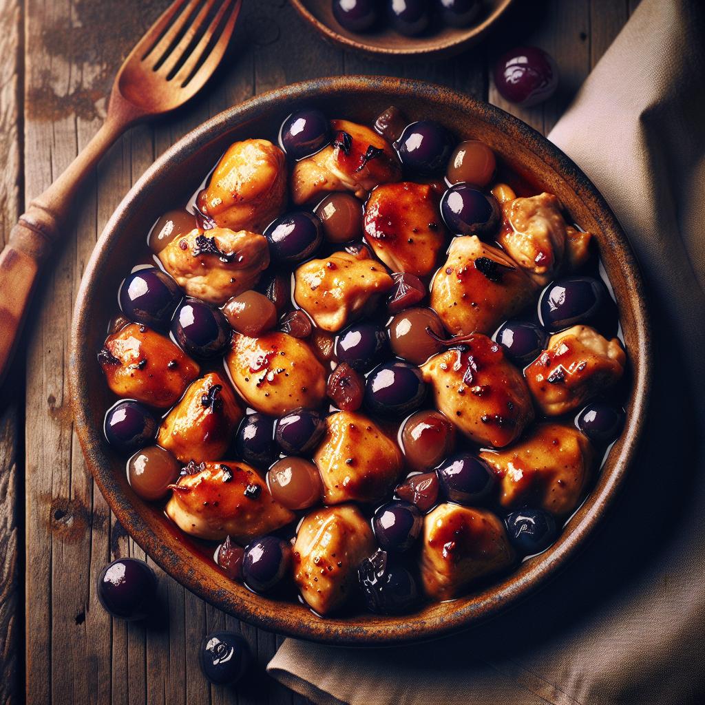 Chicken Morsels with Grapes - Home