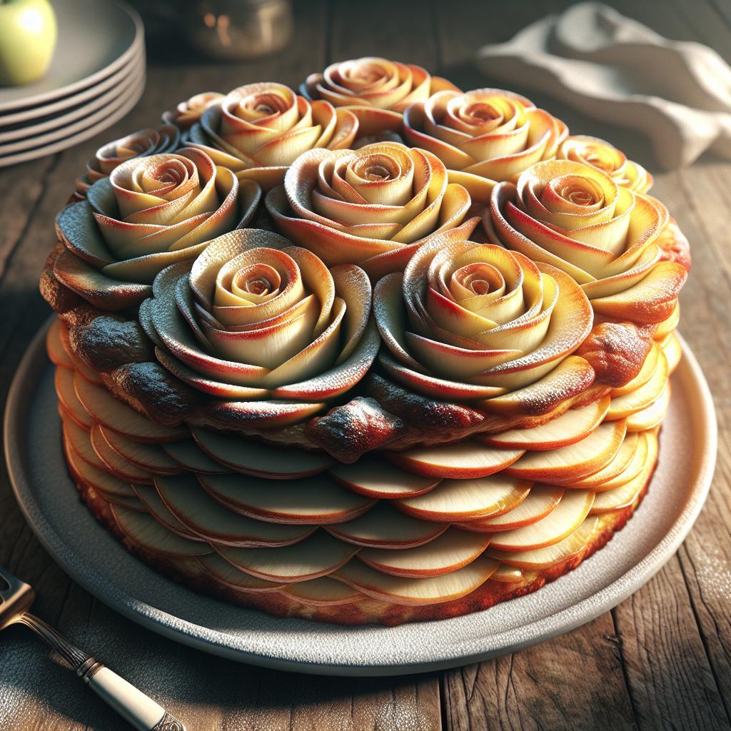 Apple Rose Cake - Home