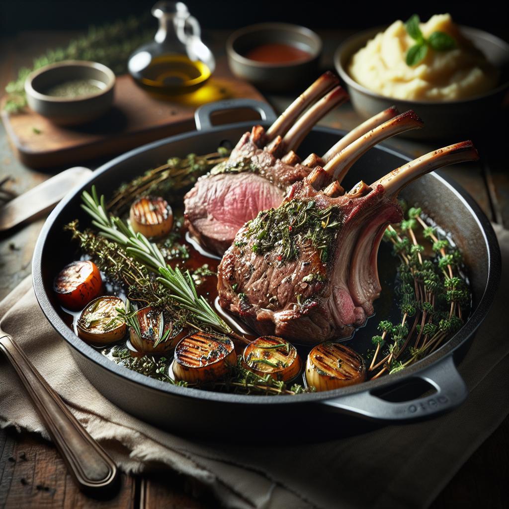 Rack of Lamb with Aromatic Herbs - Home