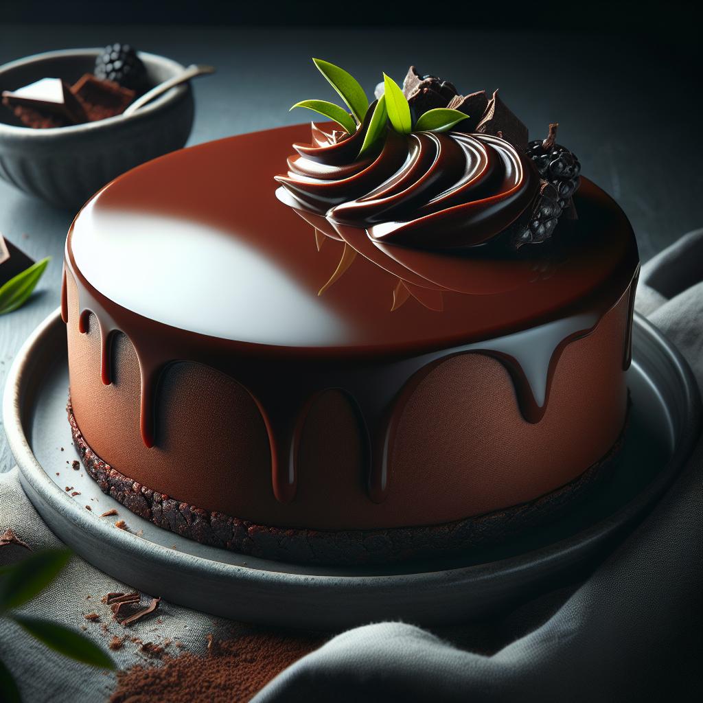 Dark Chocolate Mousse Cake on a Sablé Base - Home