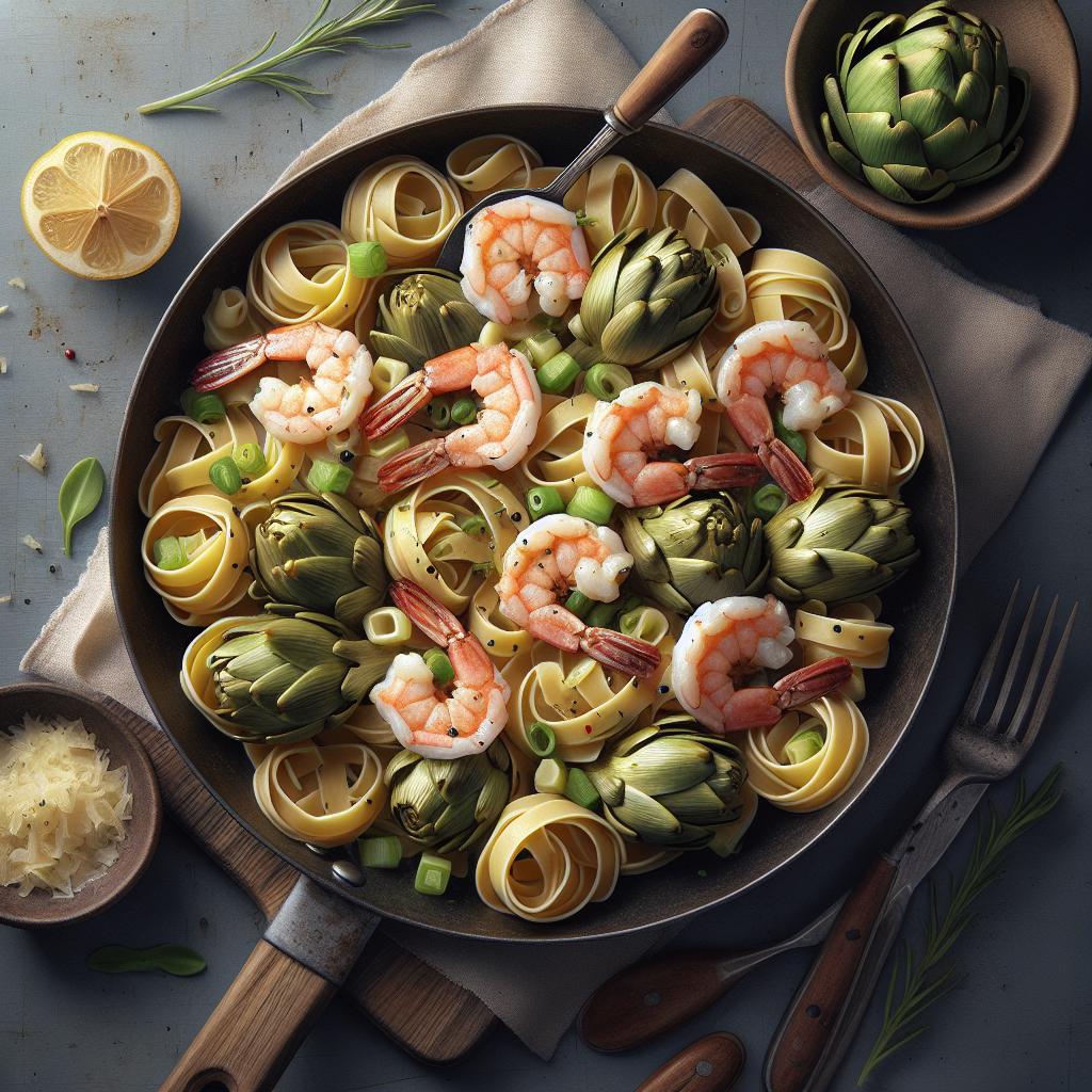 Tacconelli with Artichoke Hearts and Shrimp - Home