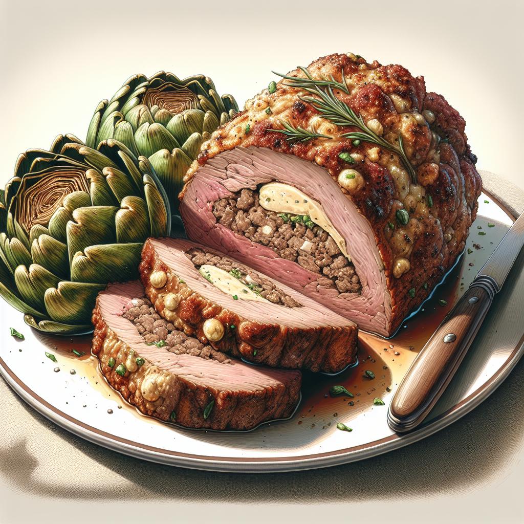 Veal top with artichokes - Home