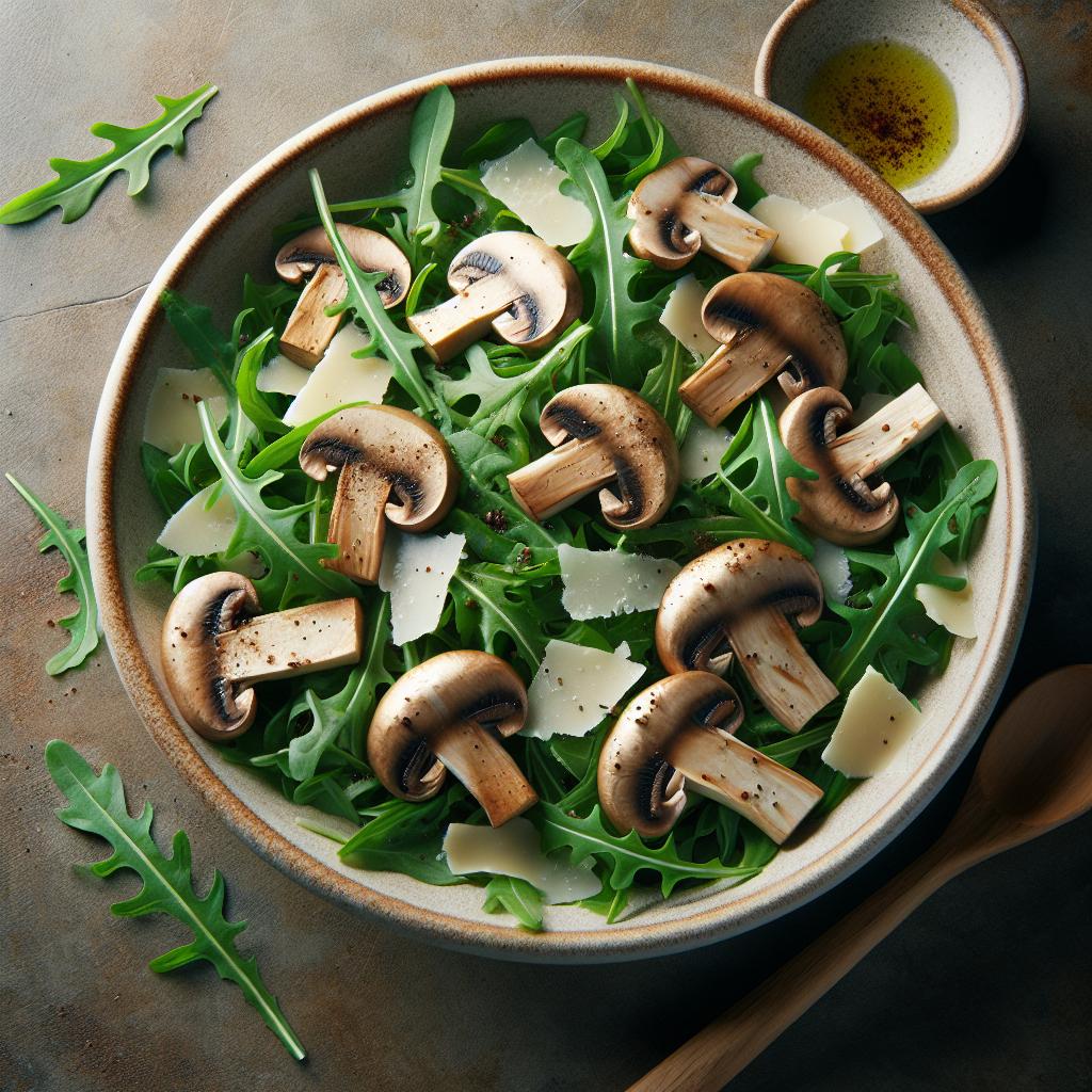Champignon Mushroom and Arugula Salad - Home